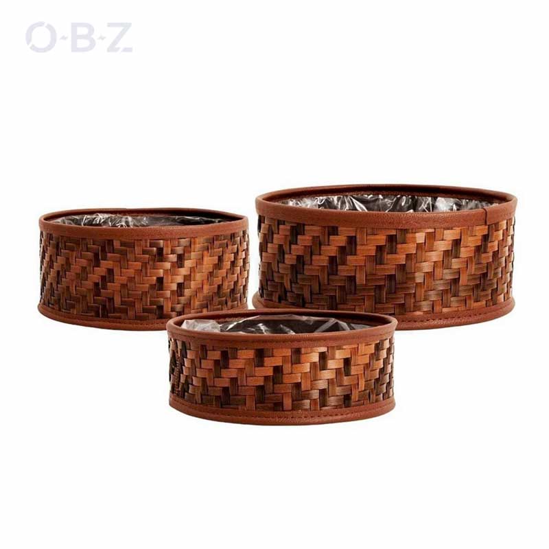 Kit Cachepot de Fibra Sintética (3 Peças) - OBZ Casa & Decoração - OBZ ...