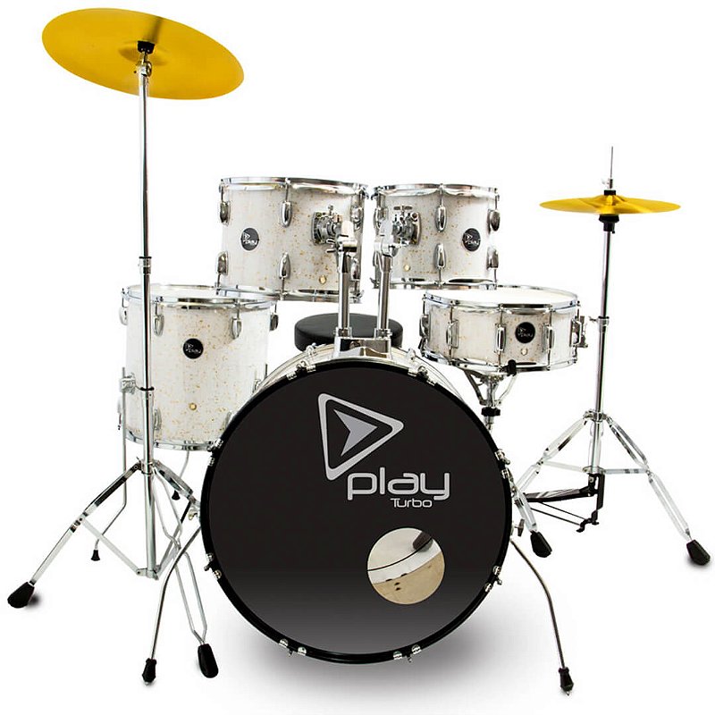 BATERIA TURBO PLAY - MILK & GOLD - TURBO MUSIC INSTRUMENTOS MUSICAIS