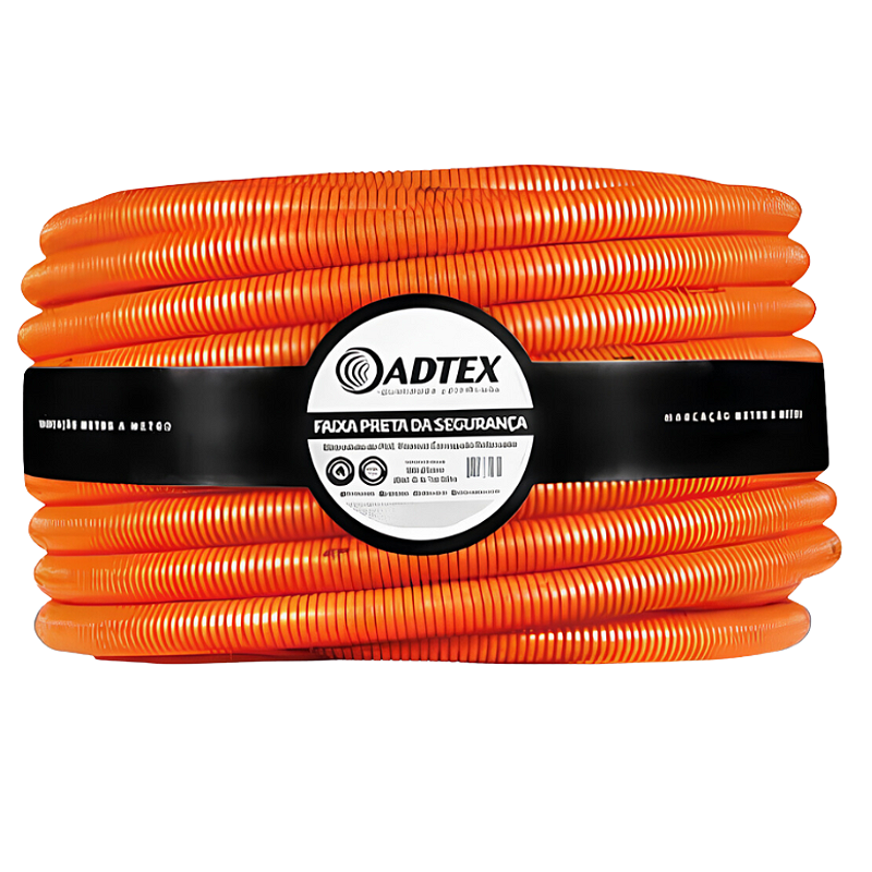 Conduíte Flexível PVC Reforçado Laranja A 1/2" com 50m – Adtex - Disfer