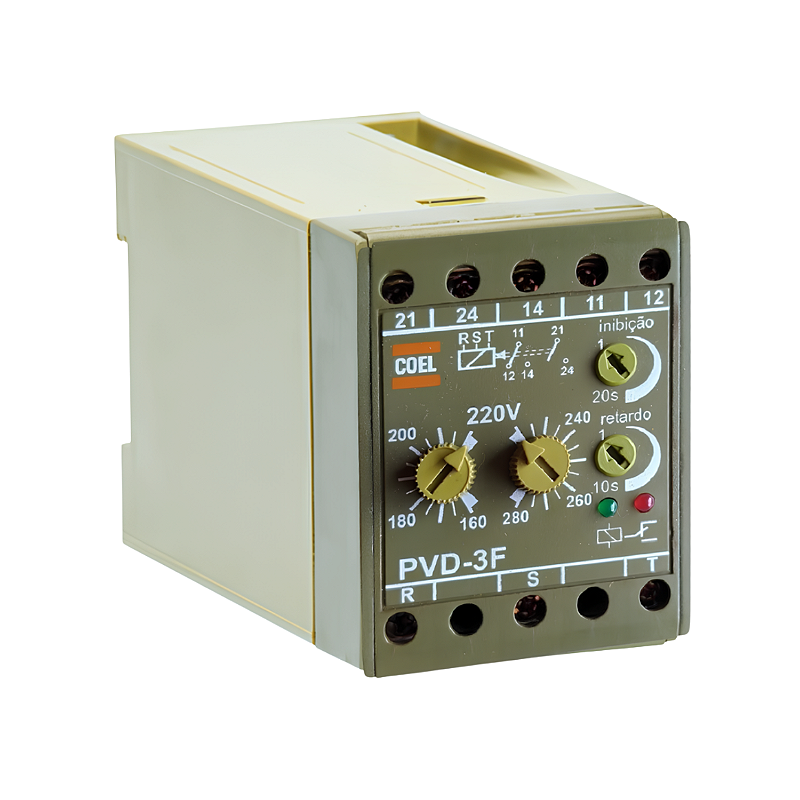 Monitor de Tensão PVD2-3F Trifásico 220V – Coel | Disfer - S - Disfer