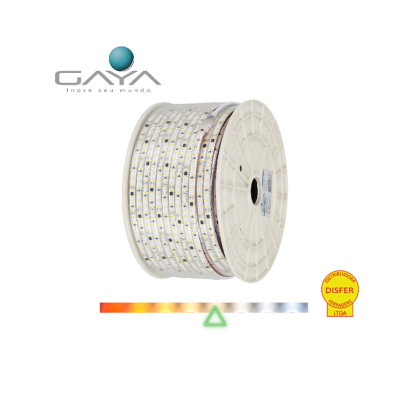 Fita LED PRO Slim 8w/m 800lm/m 4000K 168 Leds/m 127V (Cada M - Disfer