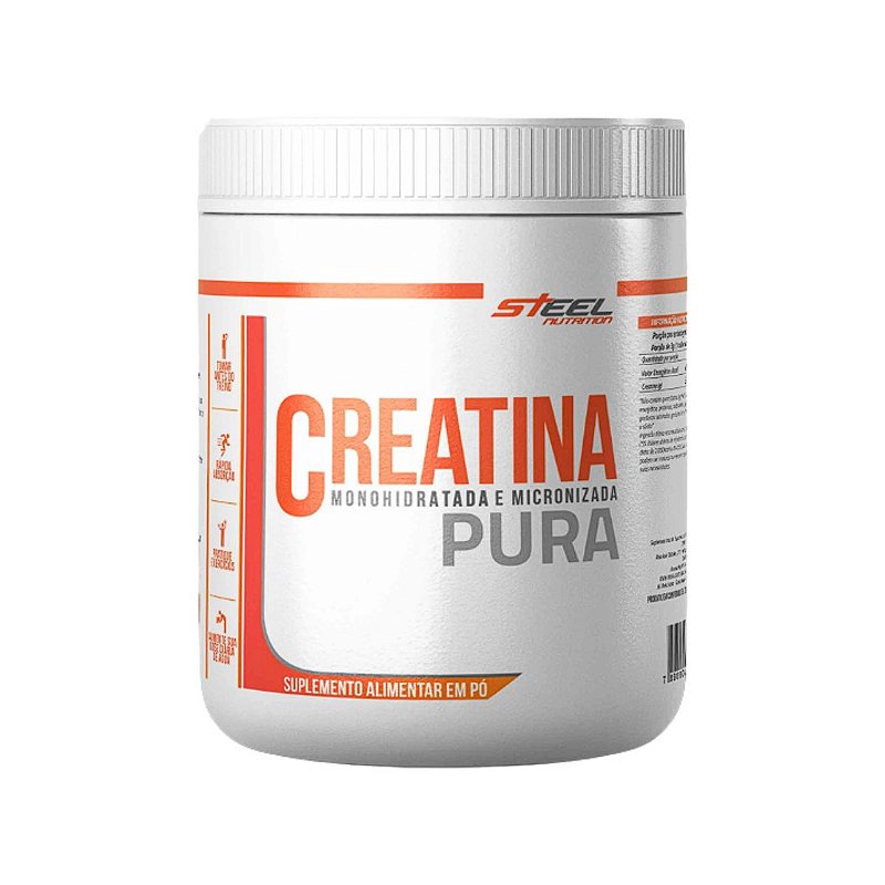Creatina Pura Monohidratada E Micronizada 300g Steel No Shape