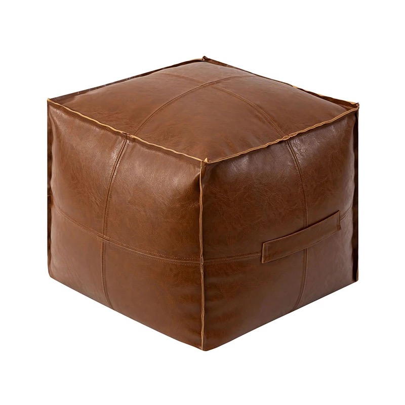 Puff Quadrado em Couro Sintético PVC com Alça Lateral - SLUMBER ...