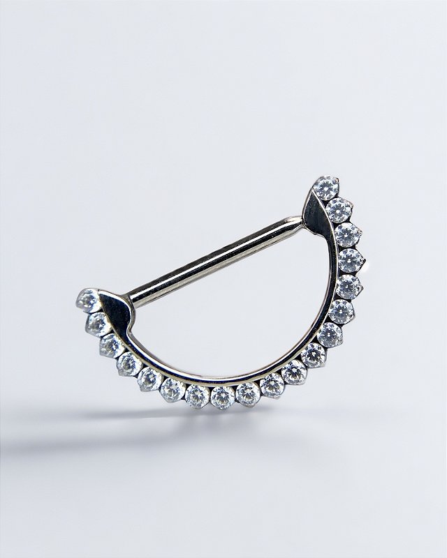 Piercing Mamilo Clicker com Zircônias Cravejadas - Alternative Piercing ...