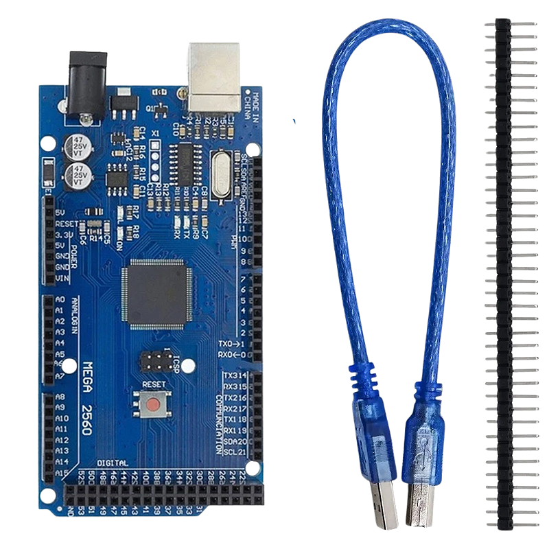 Placa Compatível Arduino Mega 2560 R3 Com Cabo Atmega16u2 Blutu