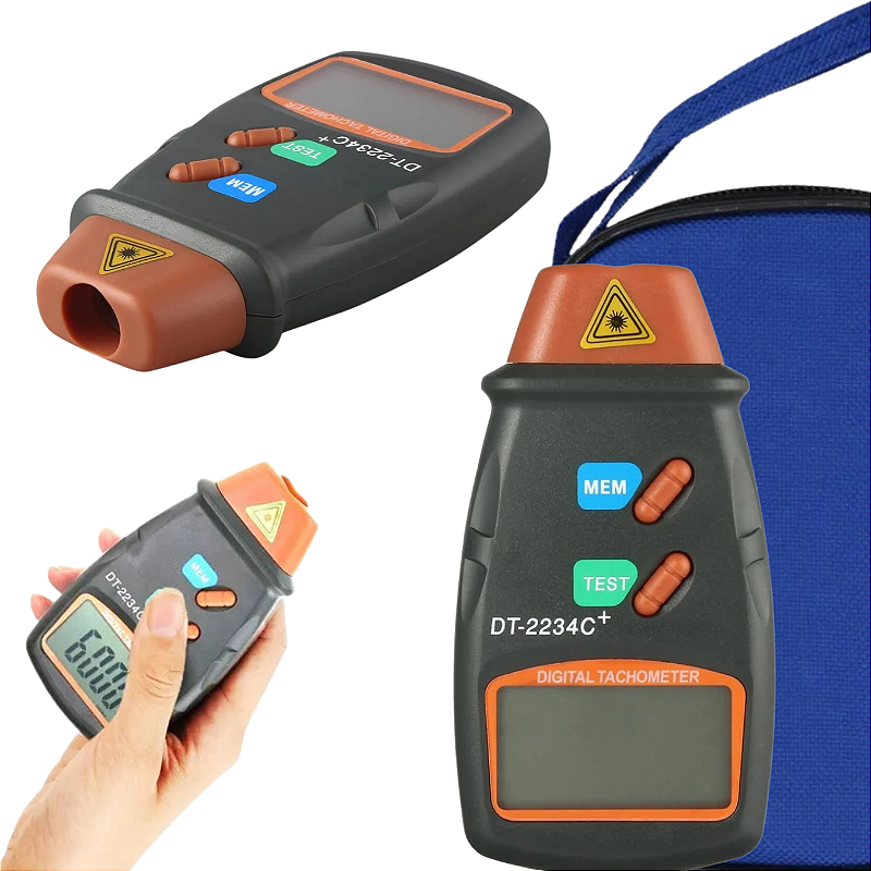 Tacômetro Digital Óptico Laser Medidor De Rotação Rpm - Blutu - Loja de ...
