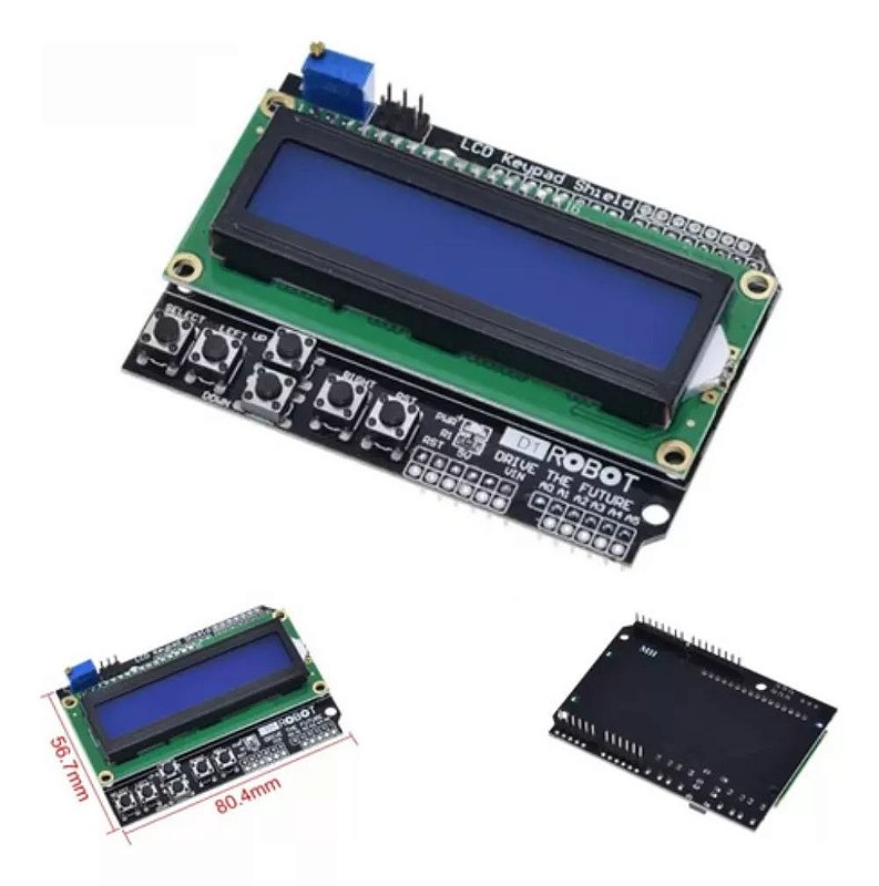 Display Lcd Keypad Shield 16x2 Teclado Botoes Arduino - Blutu - Loja de Eletrônicos, Robótica ...