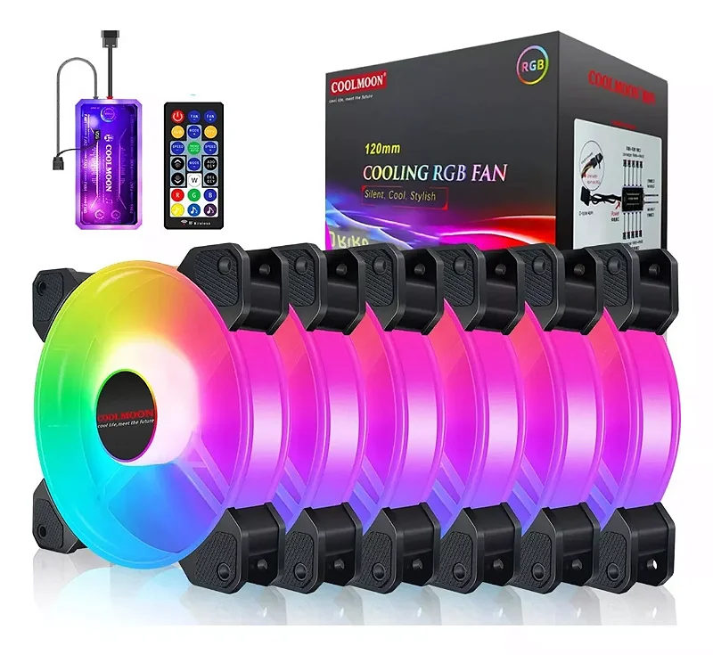 Kit 6 Com Coolers Gamer De Resfriamento Argb 120mm - Blutu - Loja de ...