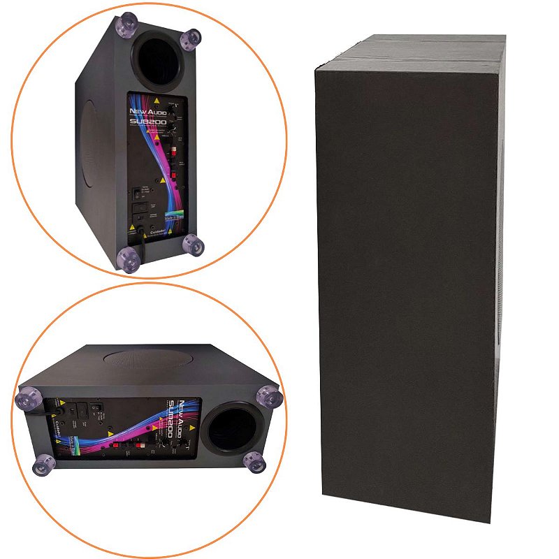 Subwoofer Ativo Slim 8" Premium 200W Multi-Position - ELETROHALEN ...