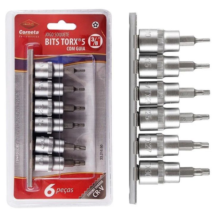 Ferramentas Soquete Bits Torx 5 TS10, TS15, TS20, TS25, T27 e T30 ...
