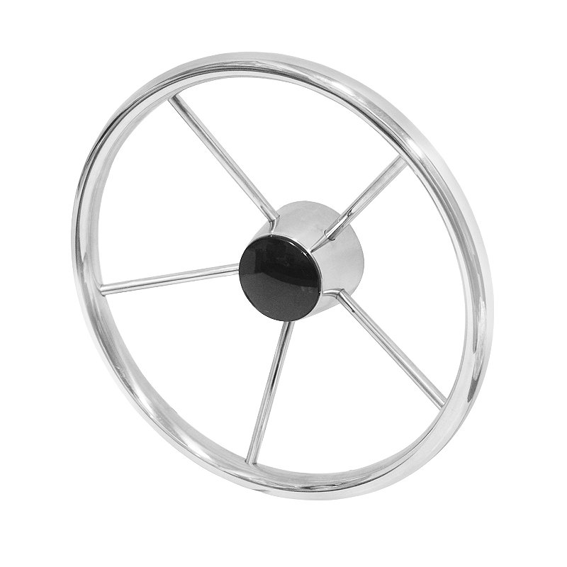 Volante Náutico Aço Inox Universal 343 mm Para Barco Lancha - Tiburon ...