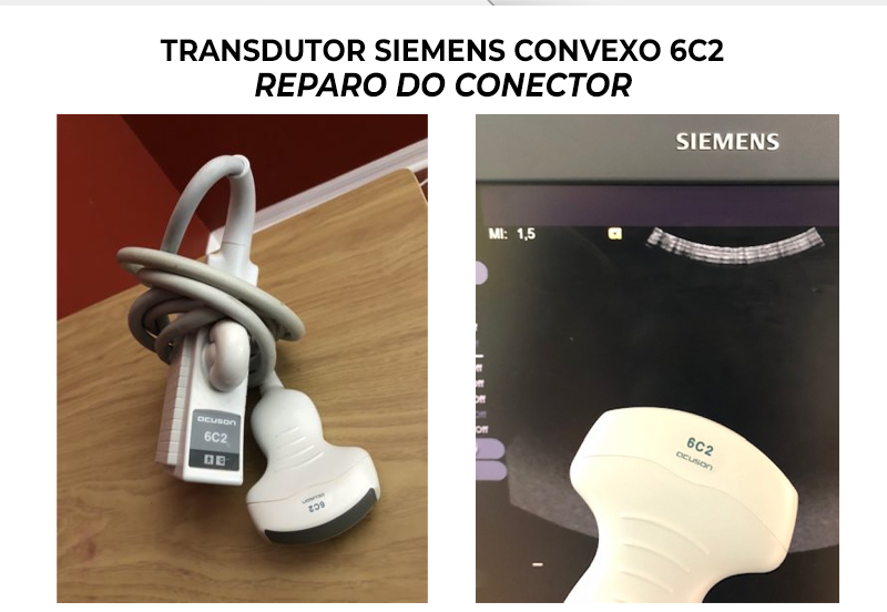 Reparo do Conector Transdutor Siemens Convexo 6c2 - TUDO ULTRASSOM BRASIL
