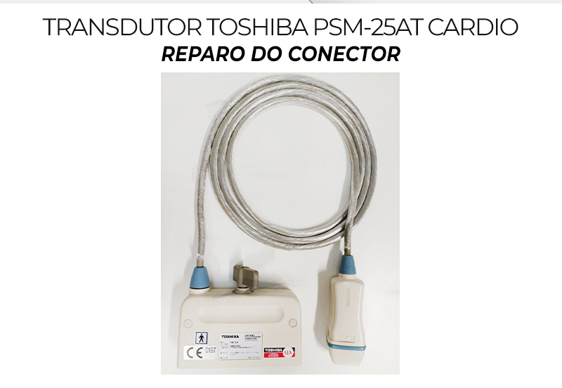 Reparo do Conector Transdutor Toshiba Psm 25at Cardio - TUDO ULTRASSOM BRASIL