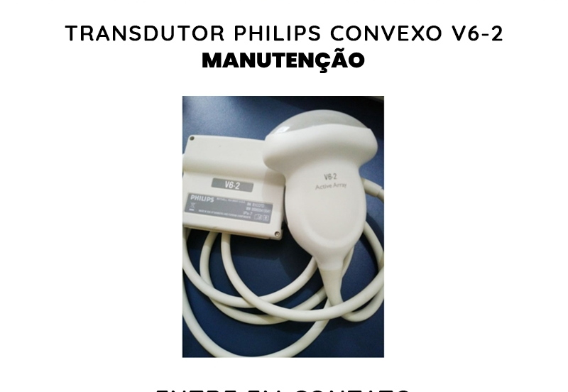 Manutencao Transdutor Philips Convexo V6 2 - TUDO ULTRASSOM BRASIL