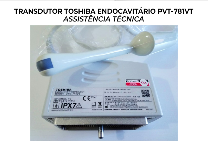 Assistencia Tecnica Transdutor Toshiba Endocavitario Pvt 781vt - TUDO ULTRASSOM BRASIL