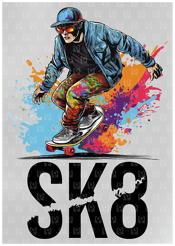 Estampa DTF - SK8 - Provector Loja
