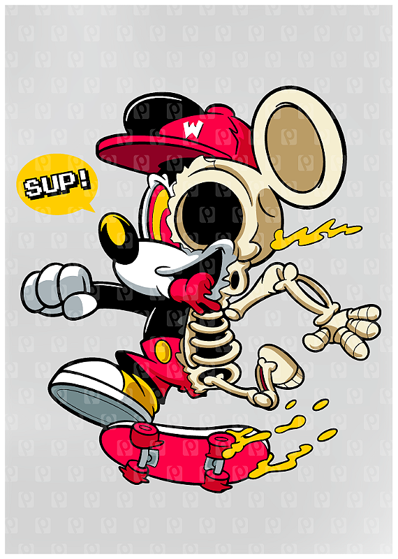 Estampa DTF - Dark Mickey - Provector Loja