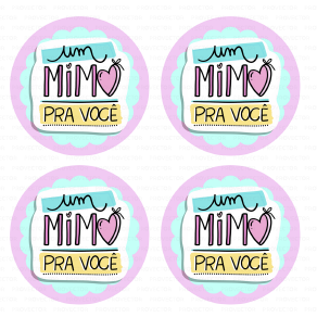 Adesivo Embalagem Mini 3x3 cm - Mimo - Provector Loja