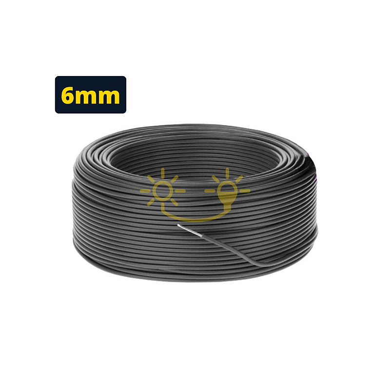 Cabo Solar 6mm Preto - 30mt - - Iluminai Distribuidora