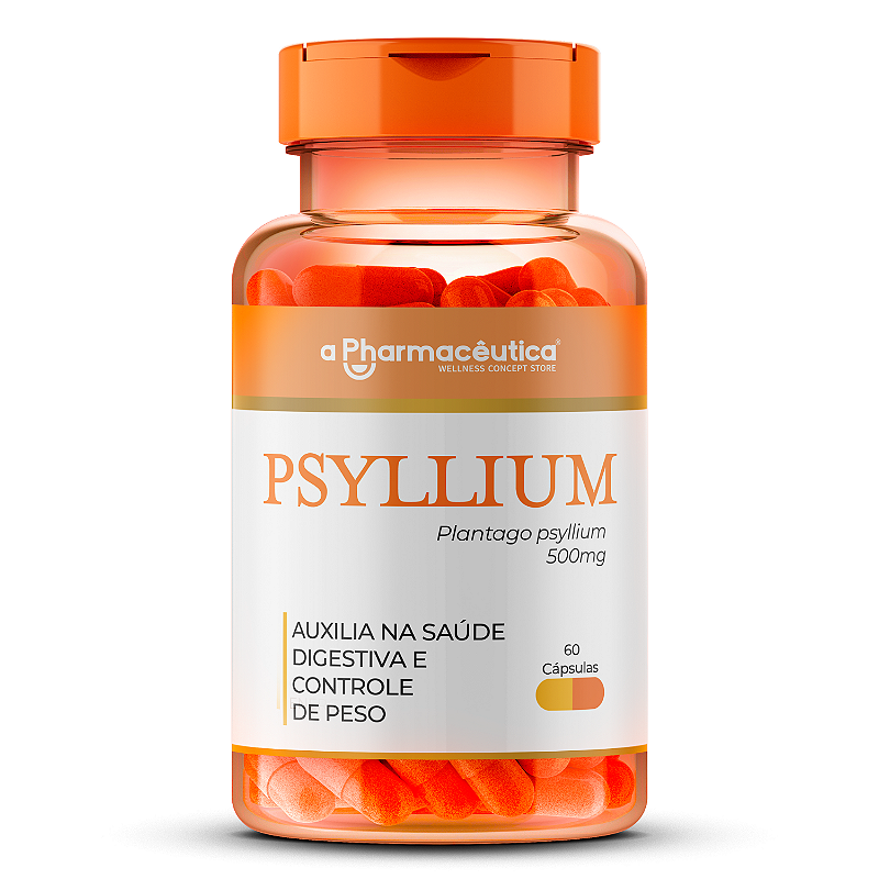 Psyllium 500mg - 60 Cápsulas - A PharmacêuticaPh