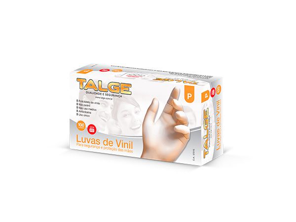 LUVA VINIL TALGE 100 UNIDADES CA 47095 - Minas Soluções EPIs