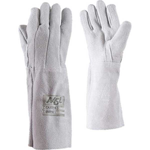 LUVA RASPA PUNHO LONGO 20CM CLUTE MSL CA 6314 - Minas Soluções EPIs