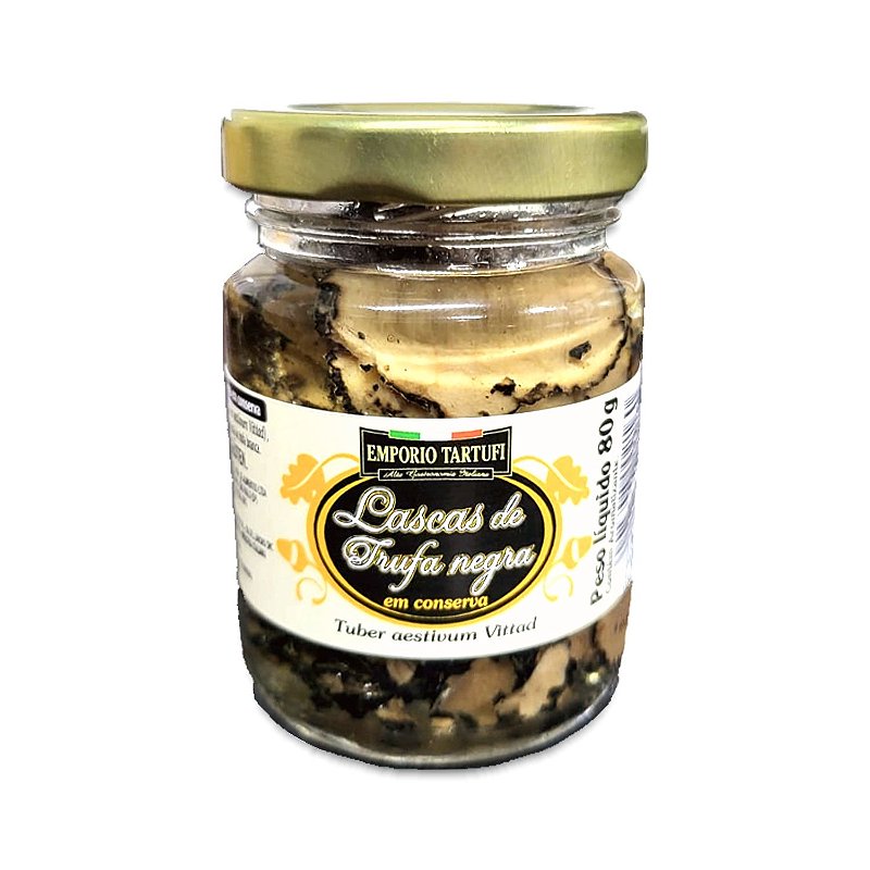 TRUFA PRETA EM LASCAS EMPORIO TARTUFI 80GR - Empório Petali