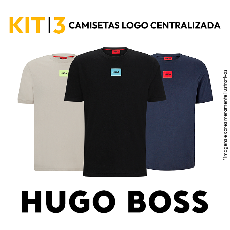 Combo 03 Camisetas Boss Basic Logo Centralizado - Nobre Outlet | Moda ...