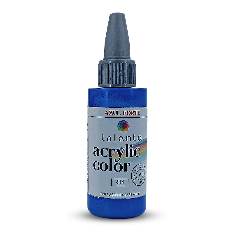 ACRYLIC COLOR AZUL FORTE METALICO - TalentoArtes