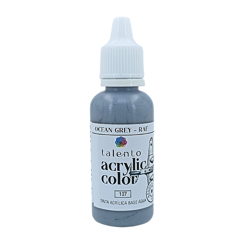 ACRYLIC COLOR 107 OCEAN GREY - RAF 20ML UND - TalentoArtes