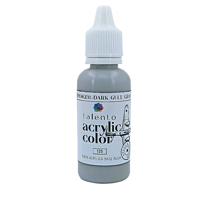 ACRYLIC COLOR 125 FS36231 DARK GULL GRAY(COCKPIT) 20ML UND - TalentoArtes