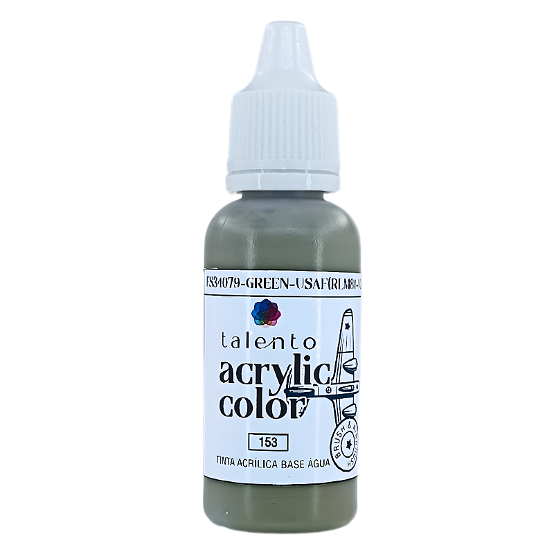 ACRYLIC COLOR 153 FS34079 GREEN - USAF (RLM81 - V2) 20ML UND - TalentoArtes