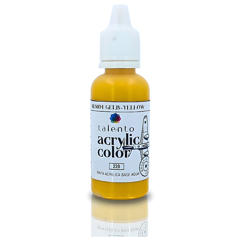 ACRYLIC COLOR 228 RLM 04 GELB YELLOW 20ML UND - TalentoArtes