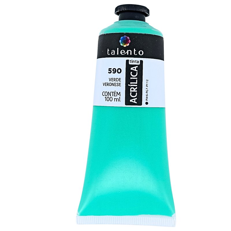 TINTA P/TELA 590-VERDE VERONESE-100ML UND - TalentoArtes