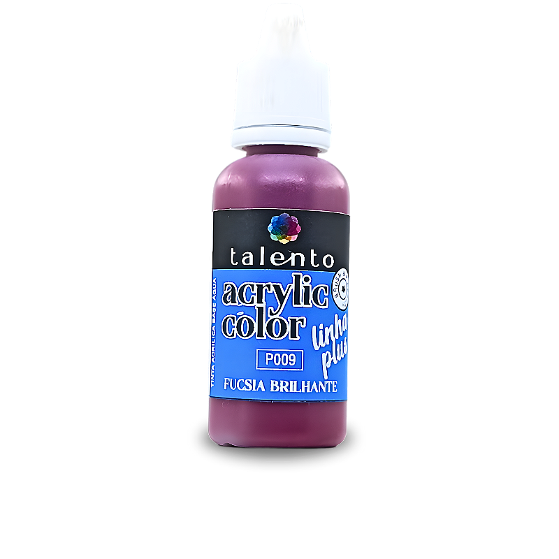 ACRYLIC COLOR P009 -FUCSIA BRILHANTE- LINHA PLUS-20ML UND - TalentoArtes