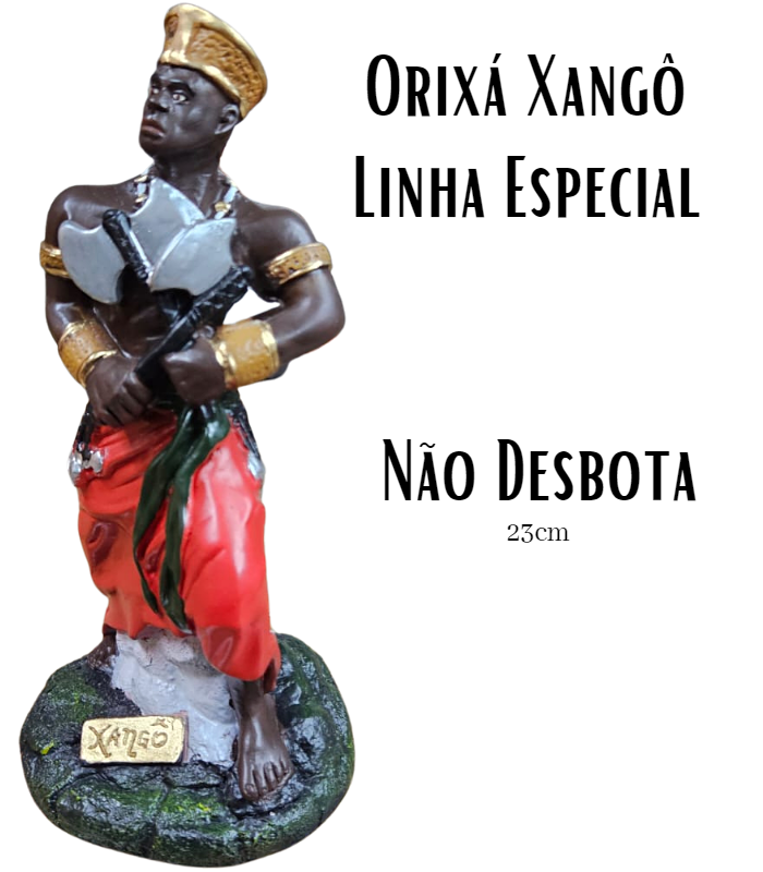 Orixá Xangô Escultura/imagem Em Gesso 23cm - Sarava Shop