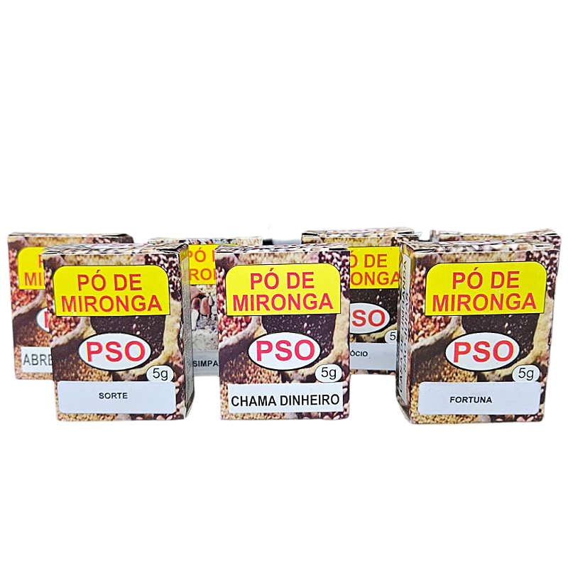 Pó De Mironga P/ Ritos - Chama Dinheiro - Kit C/ 7 Unidades - Sarava Shop