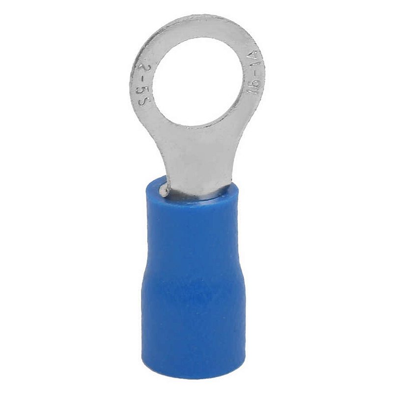Terminal Olhal Pré Isolado 1,5mm A 2,5mm - Azul - (Mult. 100un) - DMTI Shop