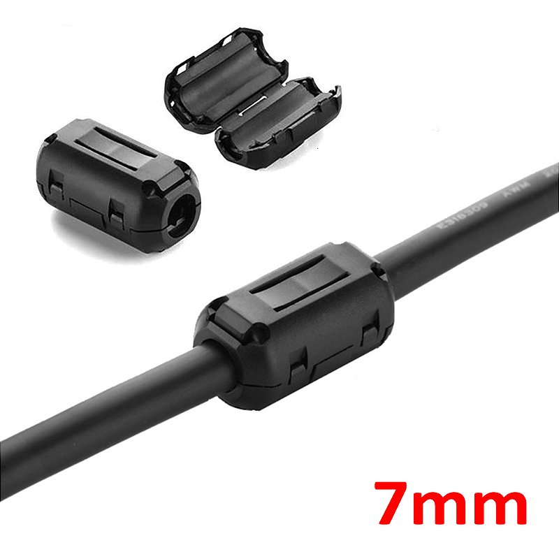 Núcleo Ferrite Supressor de Ruído EMI RFI Tipo Clamp 7mm - JSP Tech