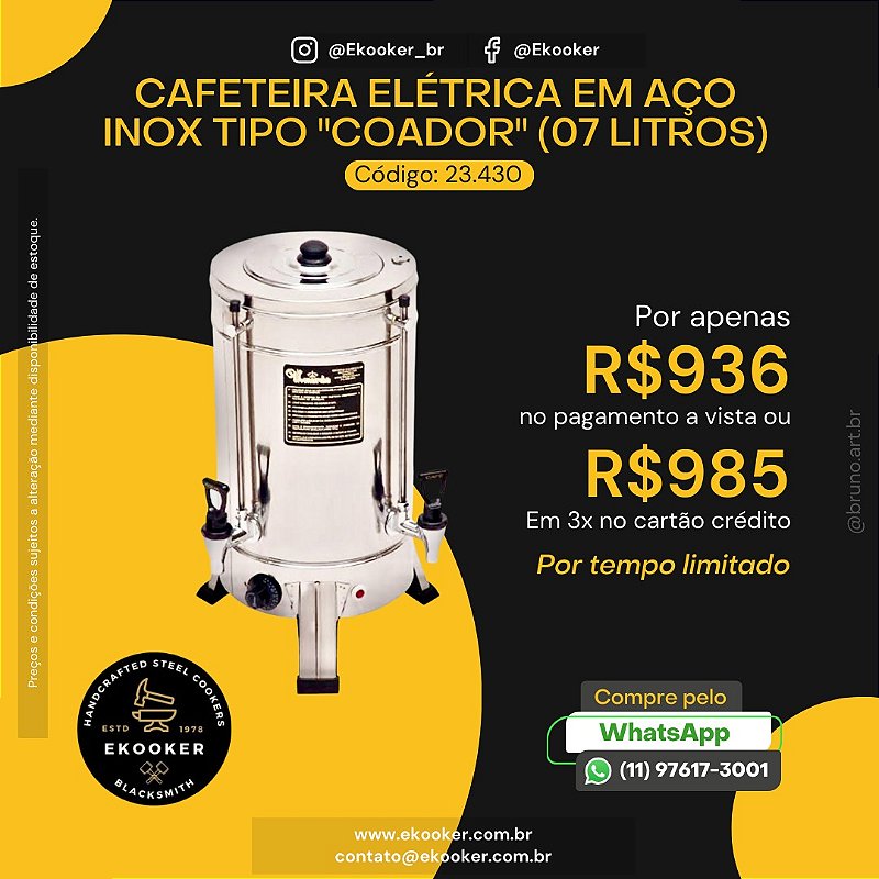 cafeteira, cafeteira elétrica, cafeteira profissional, cafeteira inox ...