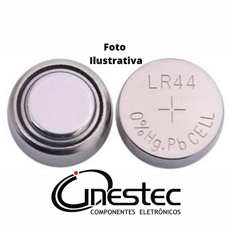BATERIA LR44 = 357A = G13 = A76A = 675AB 1,5V CARTELA COM 2 PECAS ...