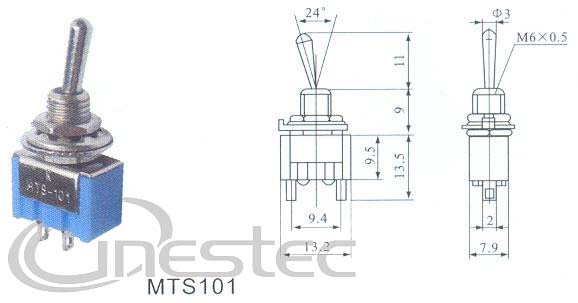 CHAVE ALAVANCA 2T 2P 3A MTS 101 - Cinestec