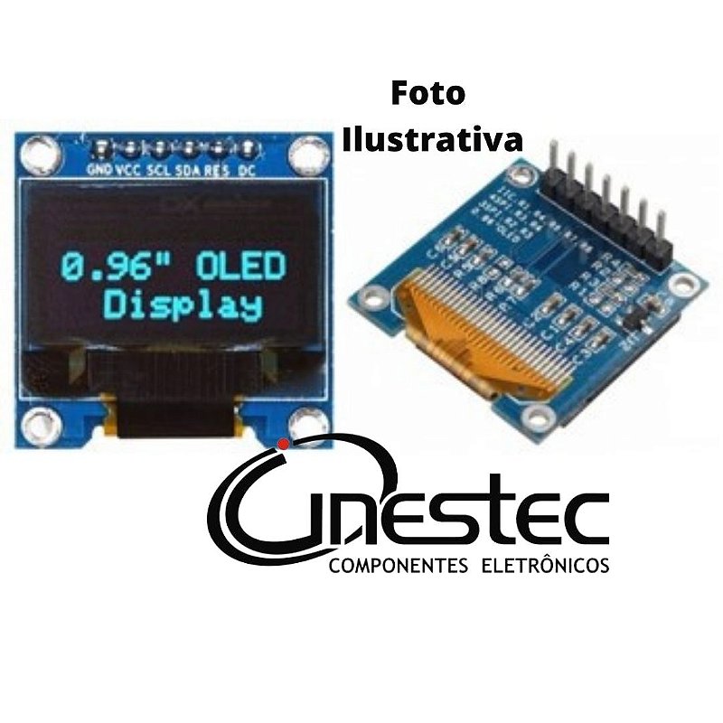 DISPLAY OLED SSD1306 PARA ARDUINO - 0,96" - 128x32 - Cinestec