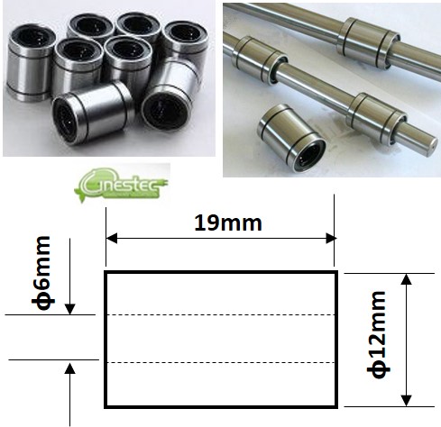 ROLAMENTO LINEAR LM6UU - Cinestec