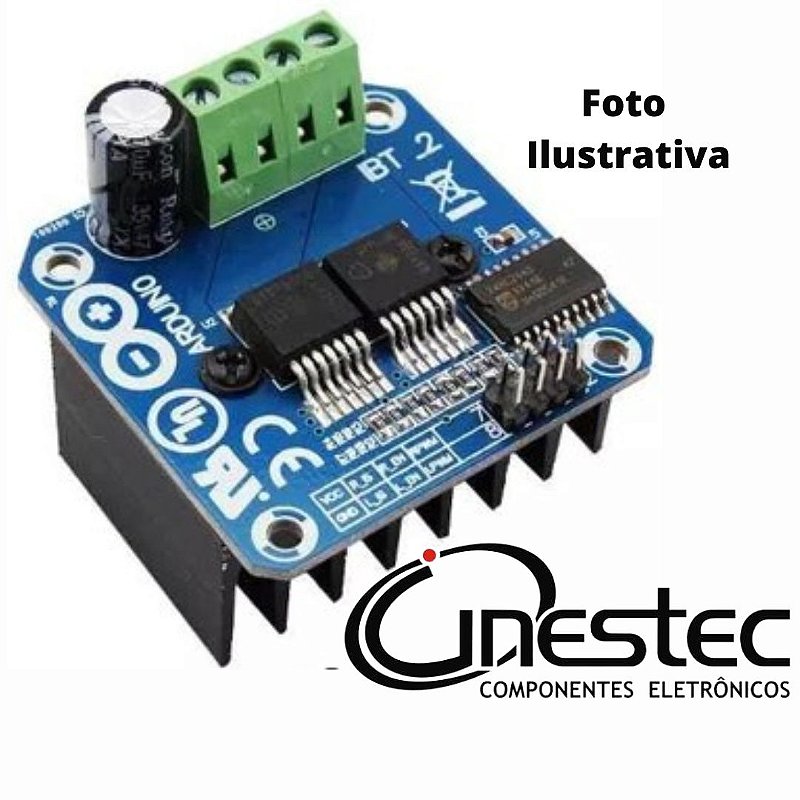 SHIELD MODULO PONTE H DE POTENCIA BTS7960 43A PARA ARDUINO - Cinestec