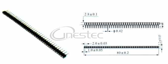 BARRA 40 PINOS TERMINAIS FEMEA TORNEADA 1X40 1 LADO 180 graus BSPT ...