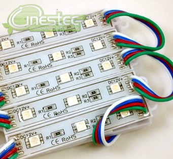 STRIP LED - MODULO / BARRA DE 3 LEDS - RGB OFERTA - Cinestec