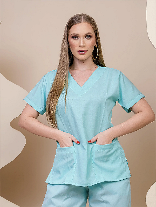 Conjunto Scrub Basic Verde Claro - Mayroca Scrubs e Jalecos