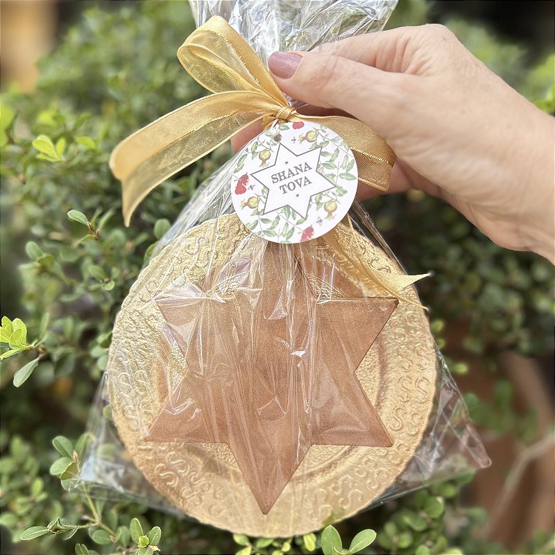 Estrela de David de Chocolate ao Leite com Gianduia - Gallette ...