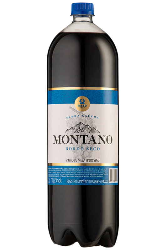 Vinho Tinto de Mesa Seco Montano - 2L - Bebidas Risso